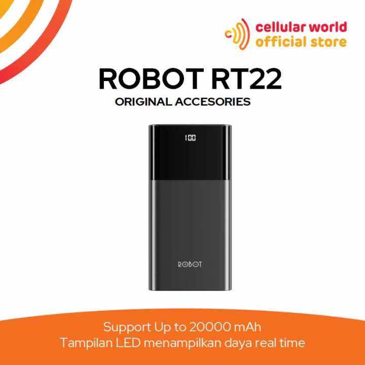 Powerbank Robot RT22 20000 mAh Garansi Resmi Indonesia | Lazada Indonesia