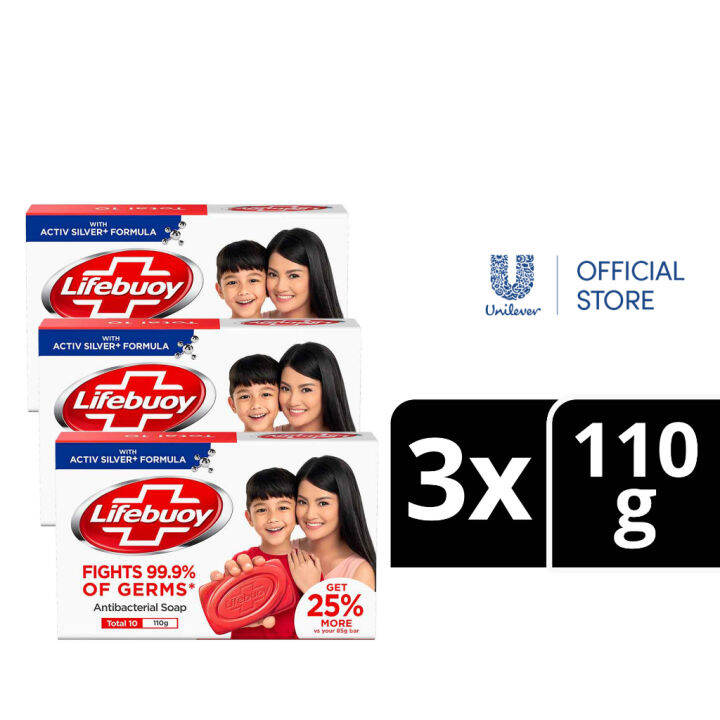 [TRIPLE VALUE PACK] Lifebuoy Antibacterial Bar Soap Total 10 110g | Lazada PH