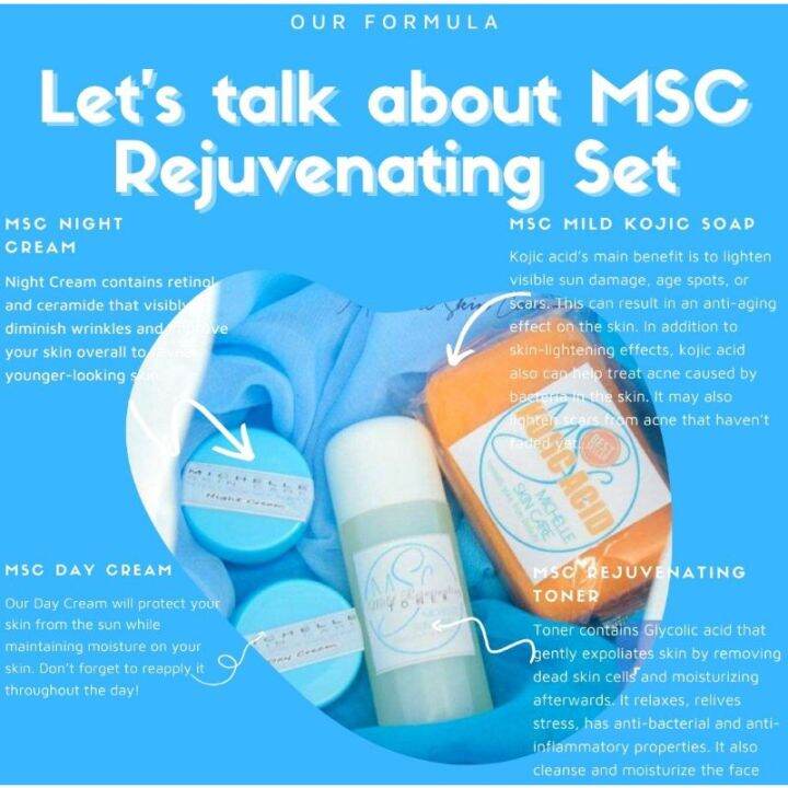 Michelle Skincare Mild Rejuvenating Set with FREEBIES | Lazada PH