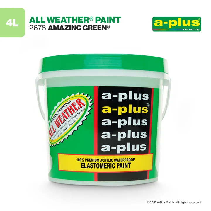A-Plus All Weather 4L- 2678 Amazing Green / FAMILY COLOR GREEN for ...