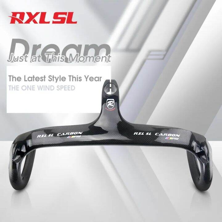 RXL SL Carbon Road Handlebar Integrated With Stem Racing Bike Speed 1-1 ...