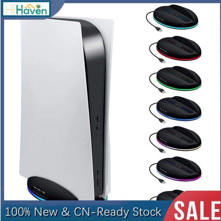 For PS5 console upright stand PS5 2-in-1 stand PS5 RGB cooling base ...