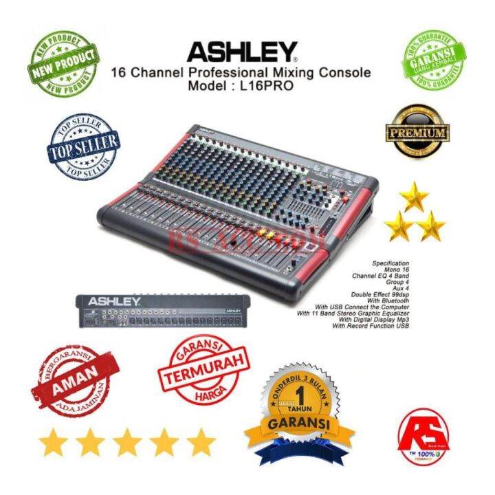 Mixer console ashley 16 channel mixing L16PRO ORIGINAL GARANSI | Lazada ...
