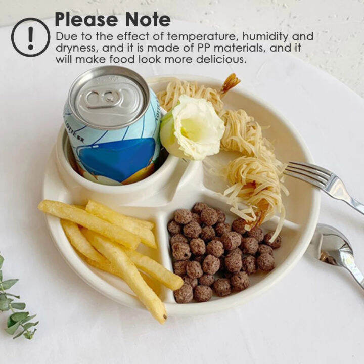 Breakfast Plate Divided Portable Barbecue Picnic Tray Portion Control ... Breakfast Plate Divided Portable Barbecue Picnic Tray Portion Control ...