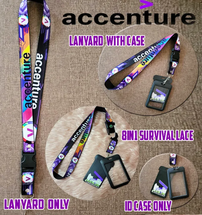 ACCENTURE PRINT ID LACE LANYARD ID HOLDER KEY HOLDER | Lazada PH