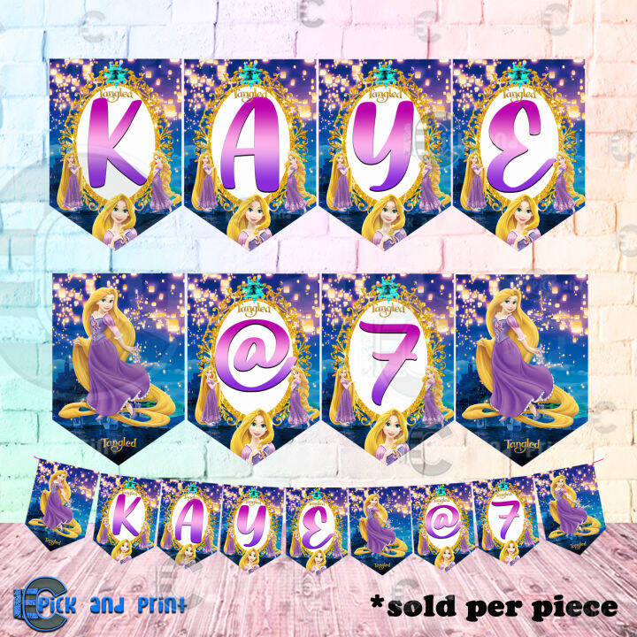 Personalized/Customized Princes Rapunzel Tangled Disney Princess Theme ...