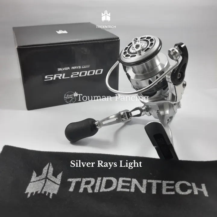 Reel Tridentech Silver Rays Light 2000 SW New 2021 Power Handle - Metal Body - Salt Water ...