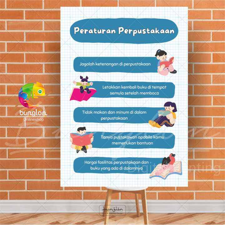 Poster Edukasi Peraturan Perpustakaan | Lazada Indonesia