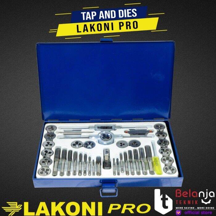 Lakoni Pro Hand Taps And Dies Set 40 Pcs Tap Set dan Snei Drat 40Pcs ...