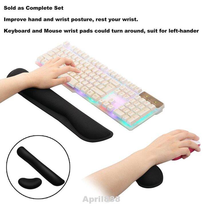 Memory cotton wrist pad set, mouse palm keyboard, to prevent pain ...