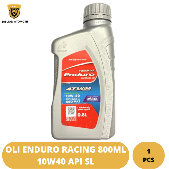 OLI ENDURO RACING 800ML 10W40 API SL 800ML COCOK UNTUK BEBEK SPORT ORI ...