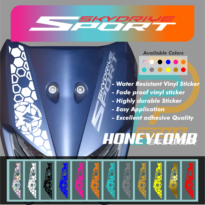 Suzuki Skydrive Honeycomb Front Decals Sticker | Lazada PH