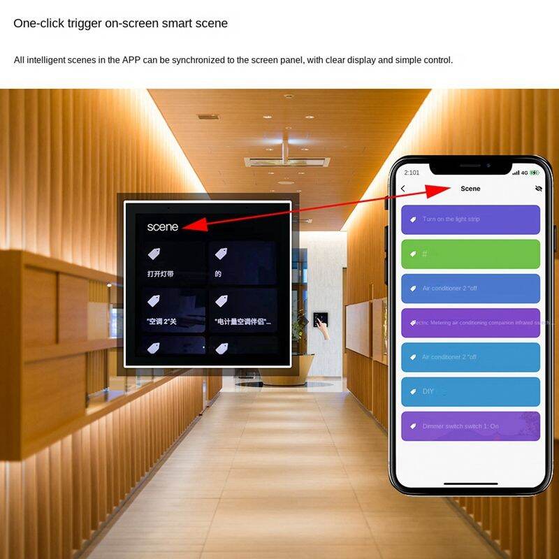 1 Set Tuya Control Panel Smart Home Control Panel 4/6 Inch Central ...