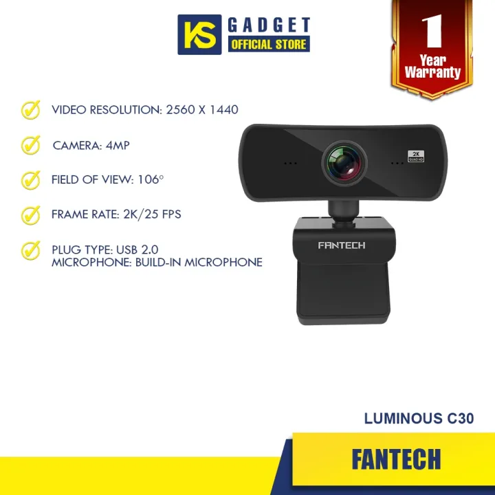 [READY STOCK]FANTECH LUMINOUS C30 QUAD HIGH DEF 1440P 2K QUAD HD USB ...