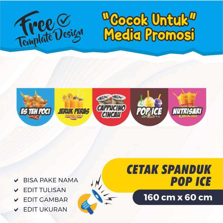 Cetak Spanduk Banner POP ice Custom 160x60 | Lazada Indonesia