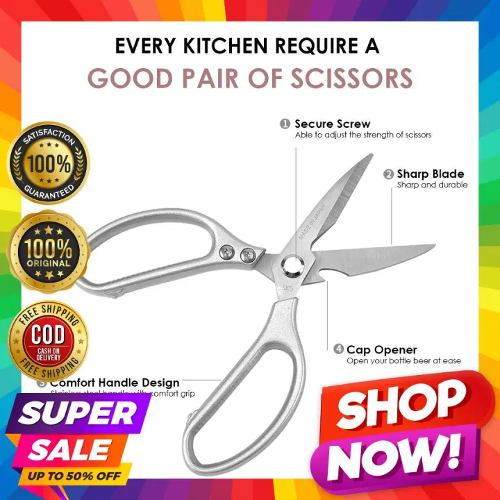 ORIGINAL COD Japan Made SK5 Multifunction Scissors Stainless Steel ...