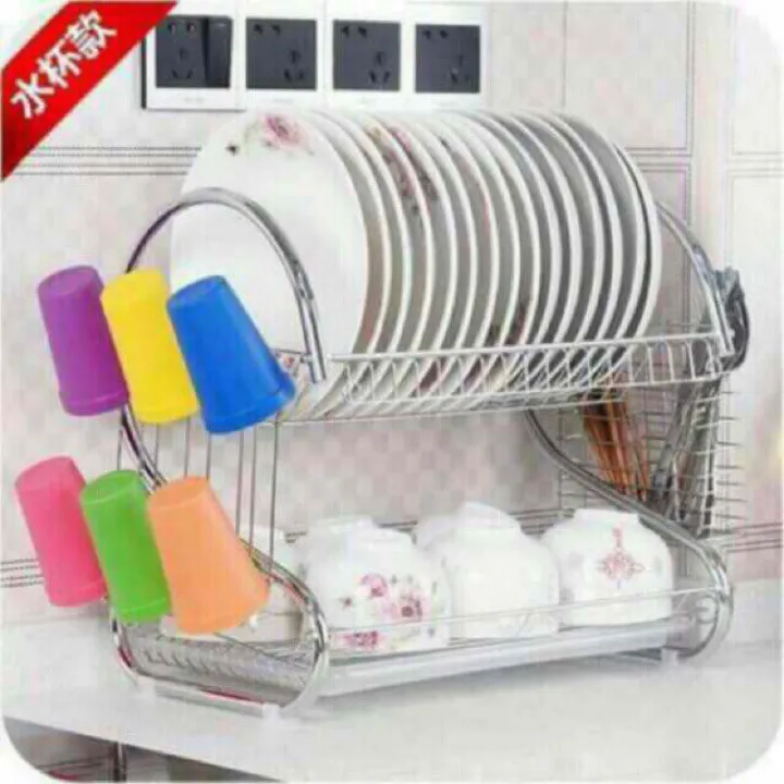 HS New Arrival 2 Layer Stainless Dish Drainer Rack | Lazada PH