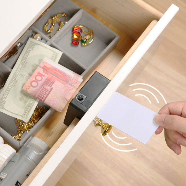 Trotinic Smart Drawer Lock Intelligent Cabinet Locker Lock ID Card/TT ...