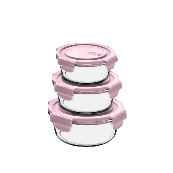 Mangkok Beling Set 3in1 / Kontainer Penyimpanan Makanan Serbaguna Bowl ...