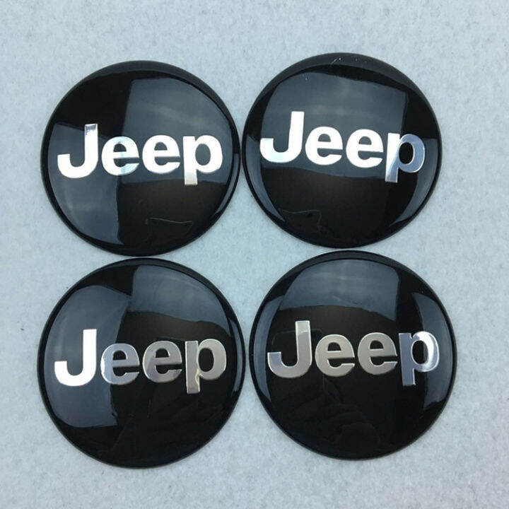 4pcs 65mm Wheel hub center cap sticker for JEEP logo Tire center hubcap ...