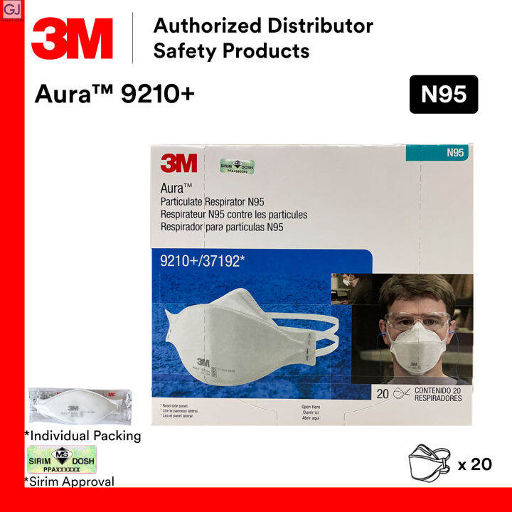 3M Aura™ 9210+ Premium N95 Particulate Disposable Respirator/ Haze Mask ...