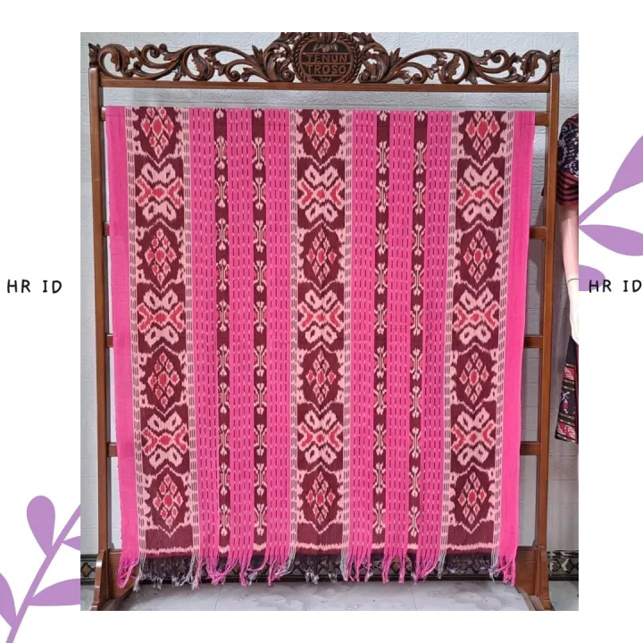 Kain Tenun Warna Pink Kain Batik Pink Tenunan Troso Jepara Motif Khas Nusantara Kaen Bahan Dress ...
