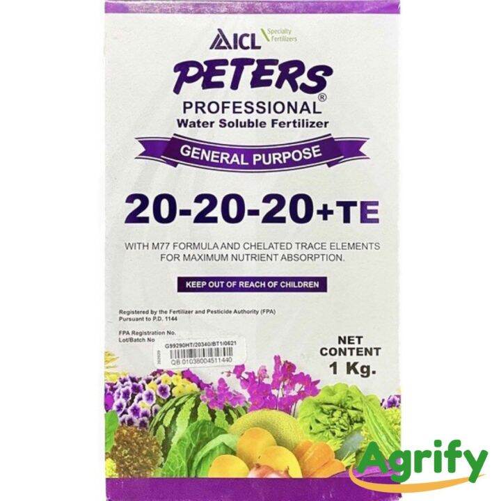 1kg Peters General Purpose 20-20-20 Water Soluble Fertilizer | Lazada PH