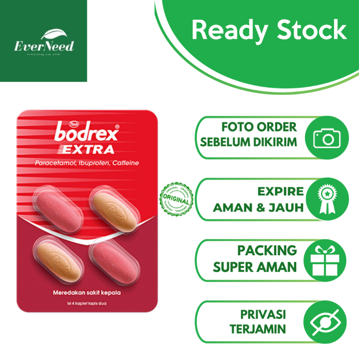 Bodrex Extra (Strip 4 Kaplet) | Lazada Indonesia