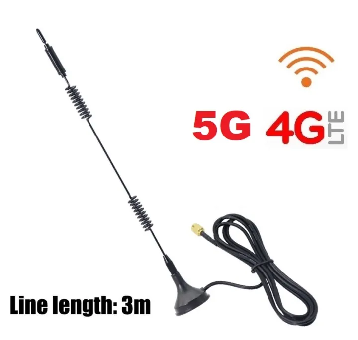 5G 4G LTE Signal Booster Spring Aerial Pole 600~6000Mhz 18dBi Helical ...
