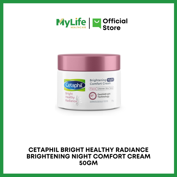 CETAPHIL BRIGHT HEALTHY RADIANCE BRIGHTENING NIGHT COMFORT CREAM 50GM | Lazada