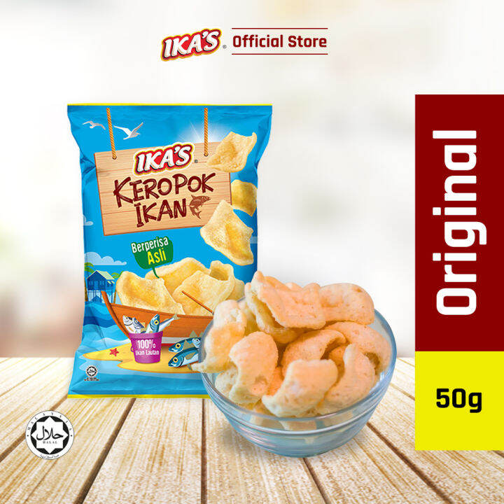 IKA'S Keropok Ikan Asli - Crispy Fish Snack Crackers Original | Lazada