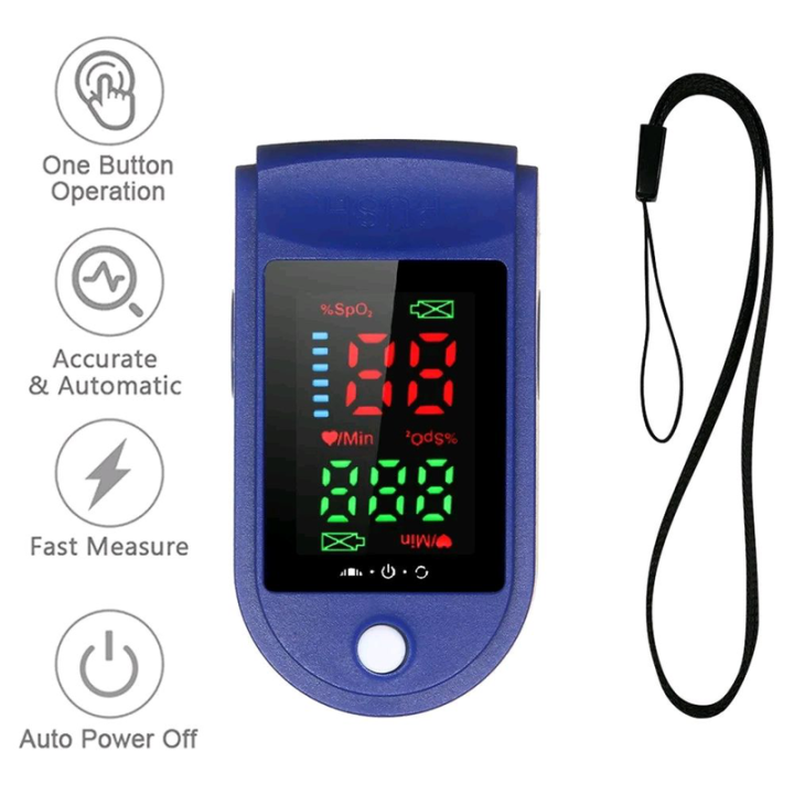 LK87 LK89 A2 LED LCD Finger Tip Pulse Oximeter Blood Oxygen Pressure ...