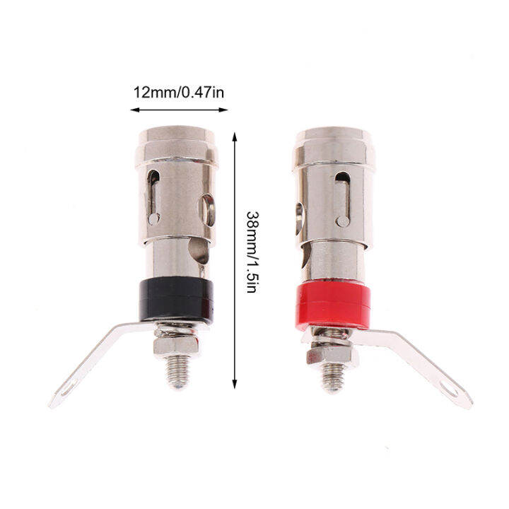 LEI 2Pcs New Nickel Plated 2mm 4mm L Banana Audio Plug Jack Socket ...