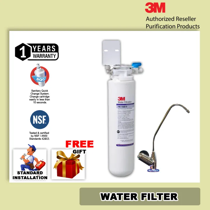 3M Undersink Drinking Water Filter System FM1500-B / 3M Water Filter System with installation ...