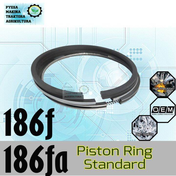 Piston Ring Standard and 25mm 186f 186FA Air Cooled Diesel Engine ...