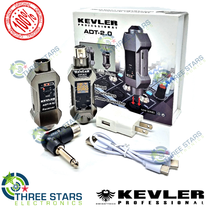 2021 Kevler ADT-2.0 UHF Wired to wireless Mic Adaptor Convertion Kevler ...