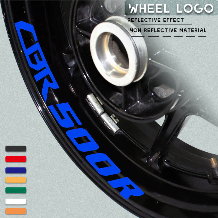 Motorcycle wheel logo sticker reflective moto rim tire accessories ...