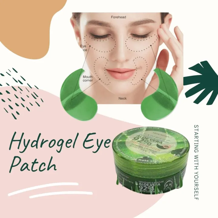 Original Aloe Vera 92% with Collagen Hydrogel Eye Patch (60 sheets) made in KOREA Nature ...