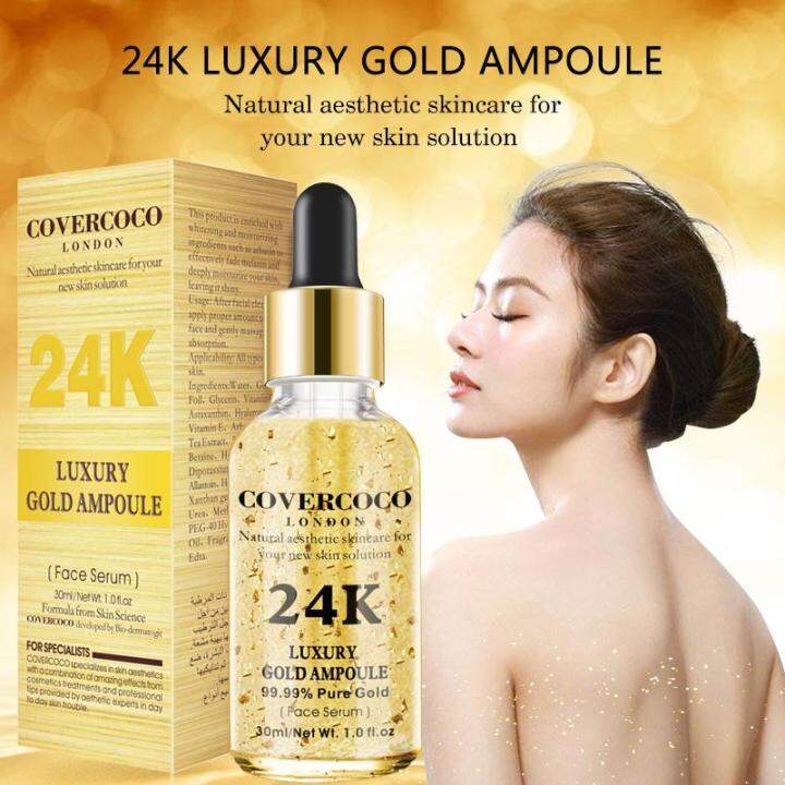 COVERCOCO 24K Gold Moisturizing Facial Oil Makeup Foundation Primer ...