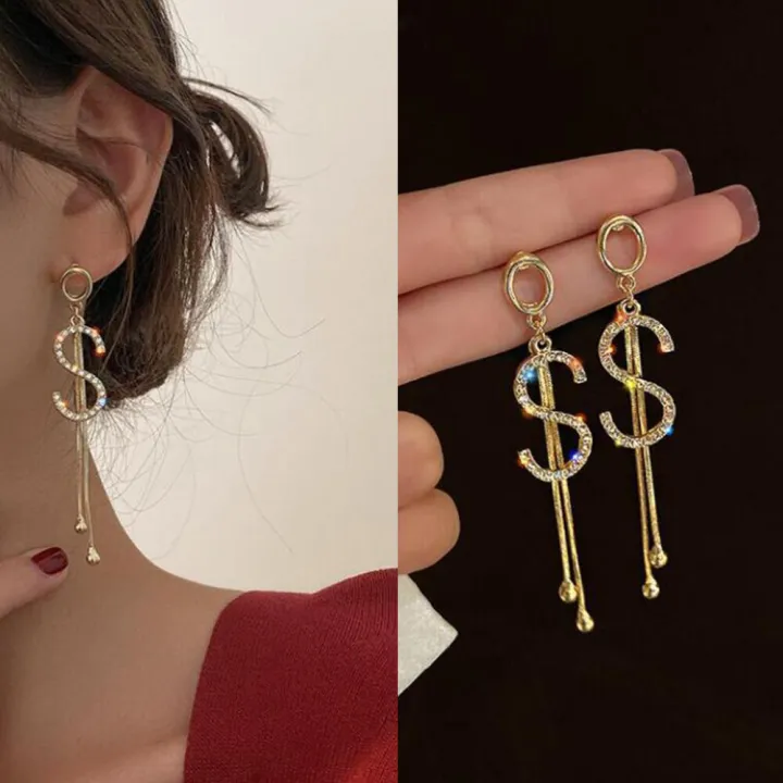 Sanhe S ต่างหูแบบมีพู่ยาวต่างหูเงิน925ต่างหูดีไซน์แบบแฟชั่นบุคลิกภาพ | Lazada.co.th