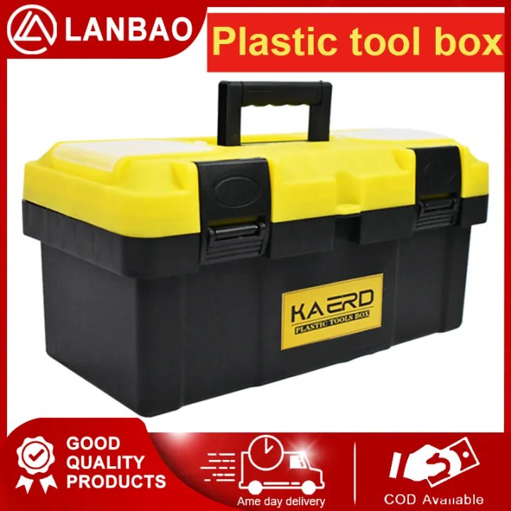 Tool Box Heavy Duty Yellow Tool Box 17/19 Inch Storage Tool Storage ...