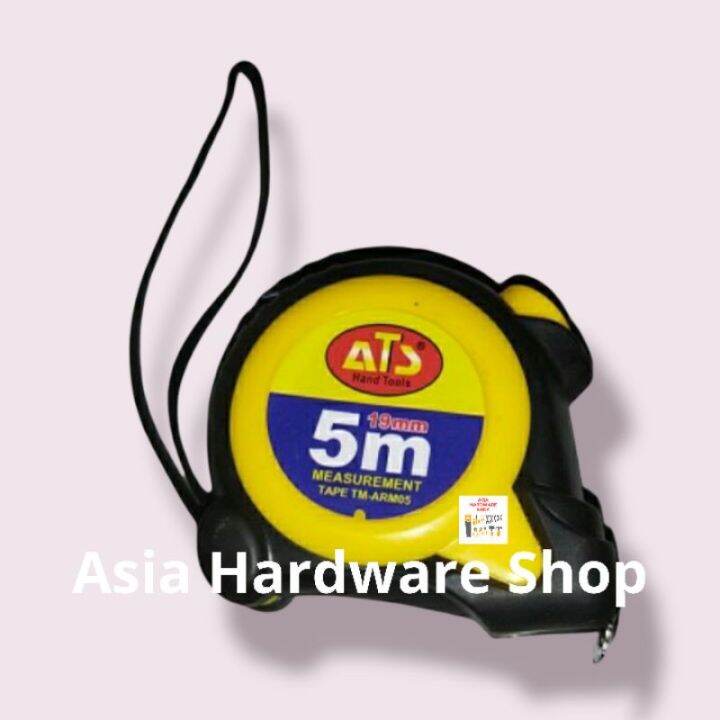Alat Ukuran Meteran 5m ATS Self Lock Magnet Karet Measuring Tape Rubber ...