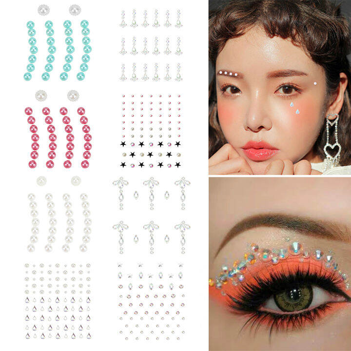 ซื้อในเหรียญ1PC Body Paint Glitter Festival Party แต่งหน้าอัญมณี ...