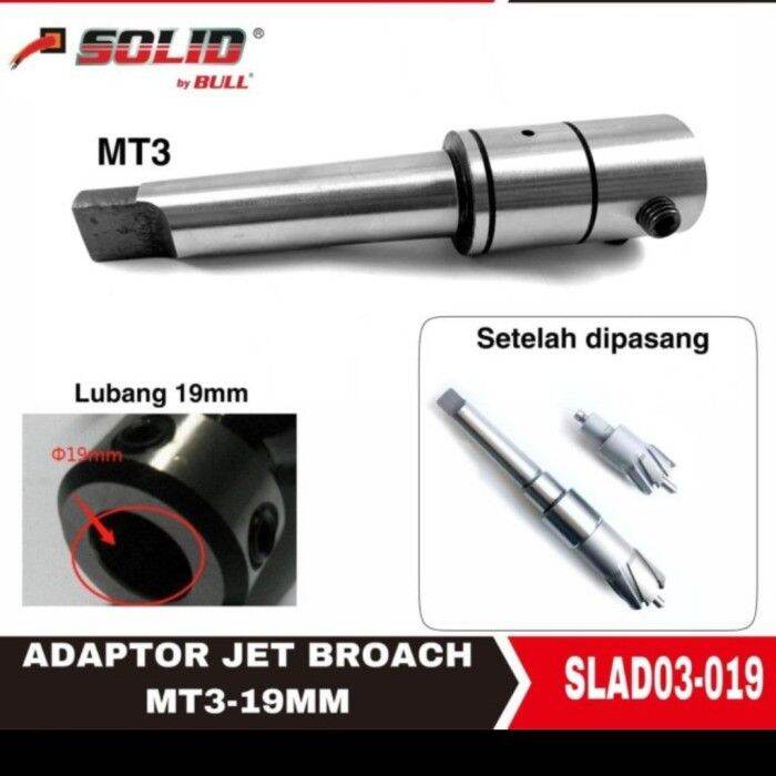solid adaptor bor magnet jet broach mt 3 - sambungan cones ke jet brot ...