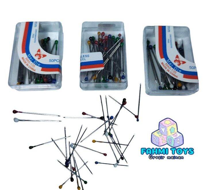 1 box (20 kotak) JARUM PENTOL MINI jarum hijab jarum jilbab jarum ...