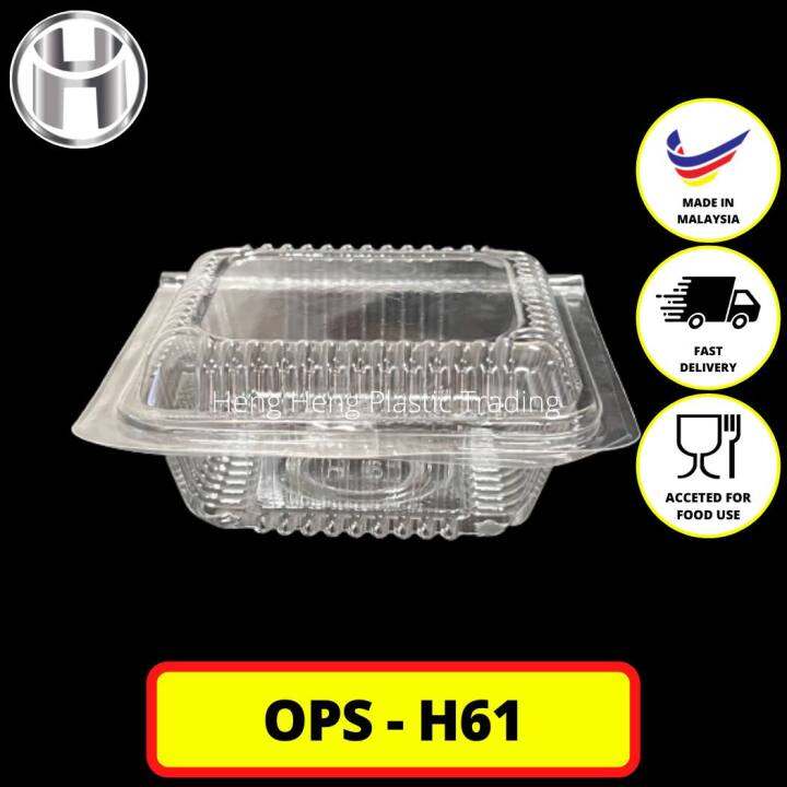 BENXON OPS-H61 / DISPOSABLE CLEAR FOOD PLASTIC TRAY WITHOUT LOCK ...