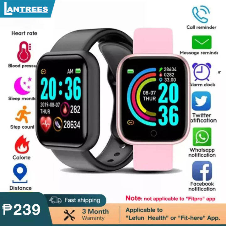 Y68 Smart Watch Bluetooth Sport Waterproof For Xiaomi Huawei OPPO Vivo ...