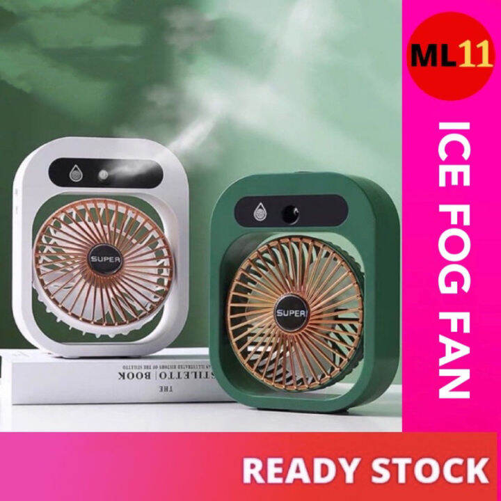 Portable USB Ice Fog Fan Nano Spray Ice Mist Air Conditioner Fogging ...