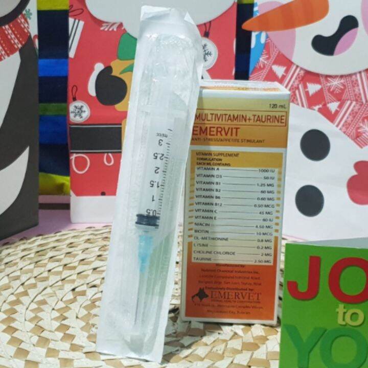 EMERVIT Multivitamins + Taurine 120 ml with Free Syringe | Lazada PH