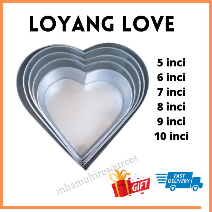 Loyang Heart Shape Loyang Bentuk Hati Loyang Love Loyang Kek Hati Acuan ...